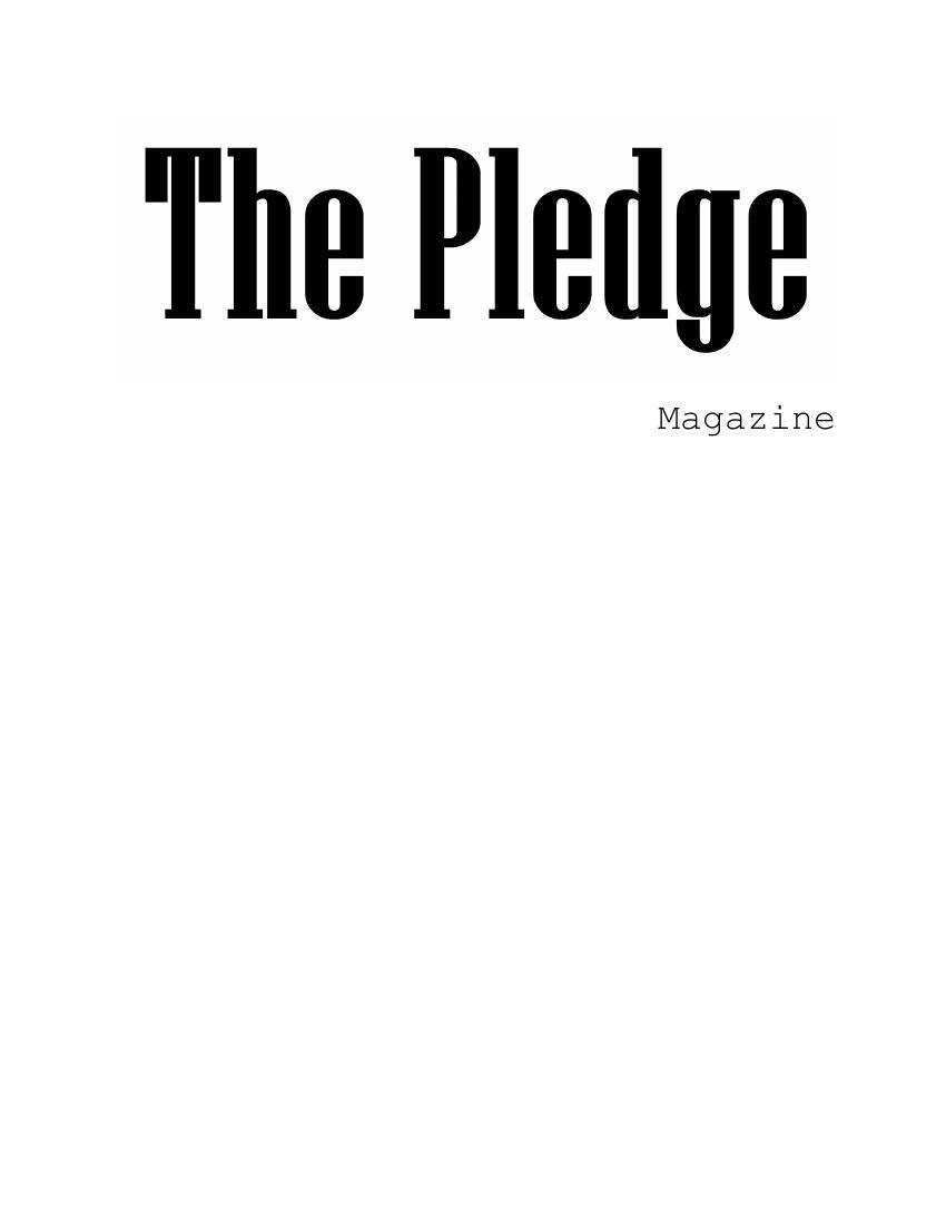 The Pledge magazine Logo by MJB Pledge - Flipsnack