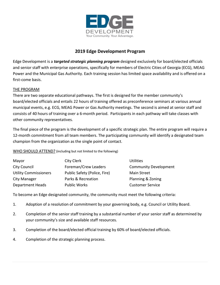 Edge Program Summary by Michelle Weekley - Flipsnack