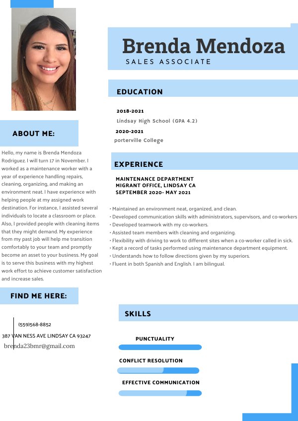 Resume- Brenda Mendoza by Brenda... - Flipsnack