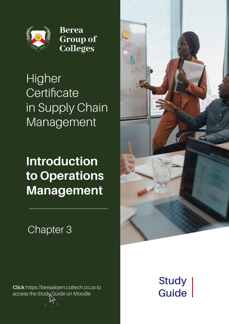 Introduction to Operations Management Chapter 3 by E-Publishing