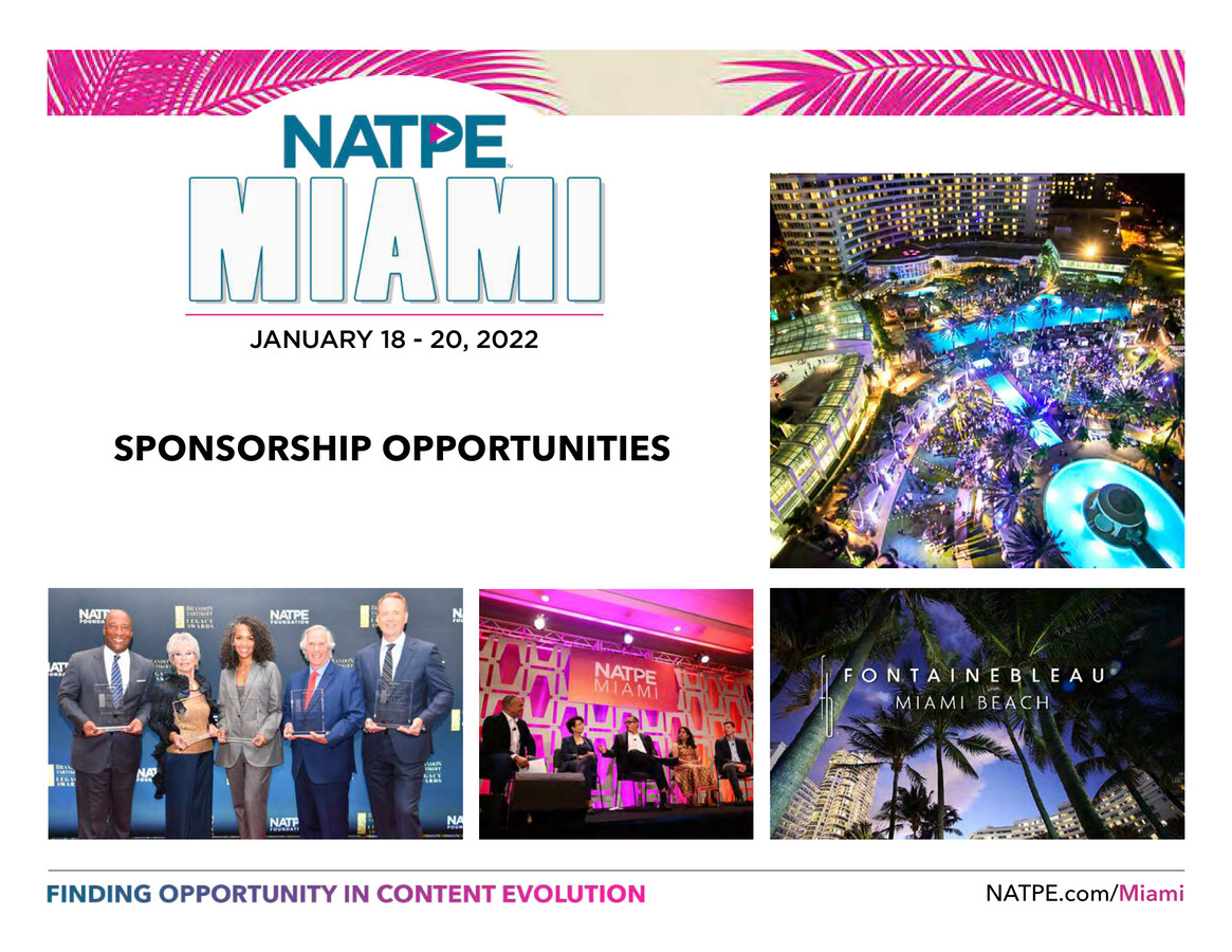2021 NATPE Miami Sponsorship Options by NATPE International - Flipsnack