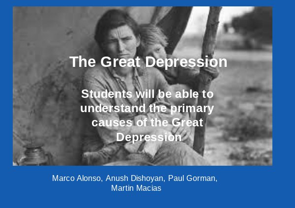 Great Depression presentation by History - Flipsnack