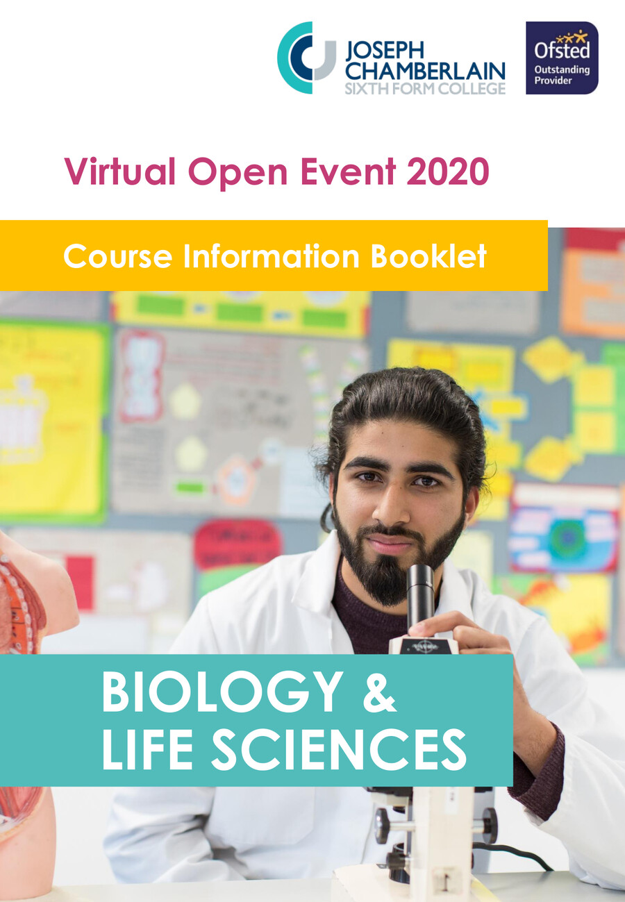 Open Event 20 Subject Booklet Biology Life Sciences by JC College ...