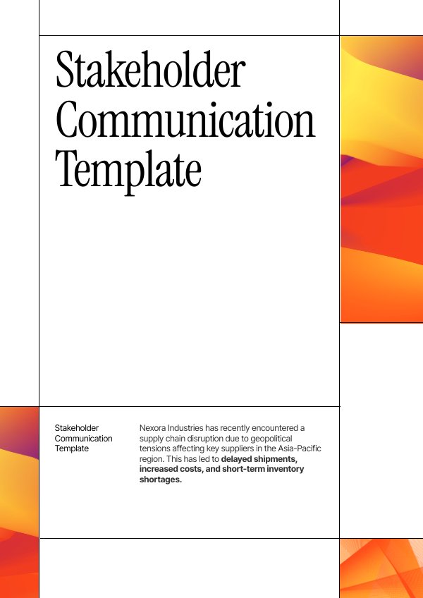 Stakeholder Communication Template by Flipsnack templates - Flipsnack