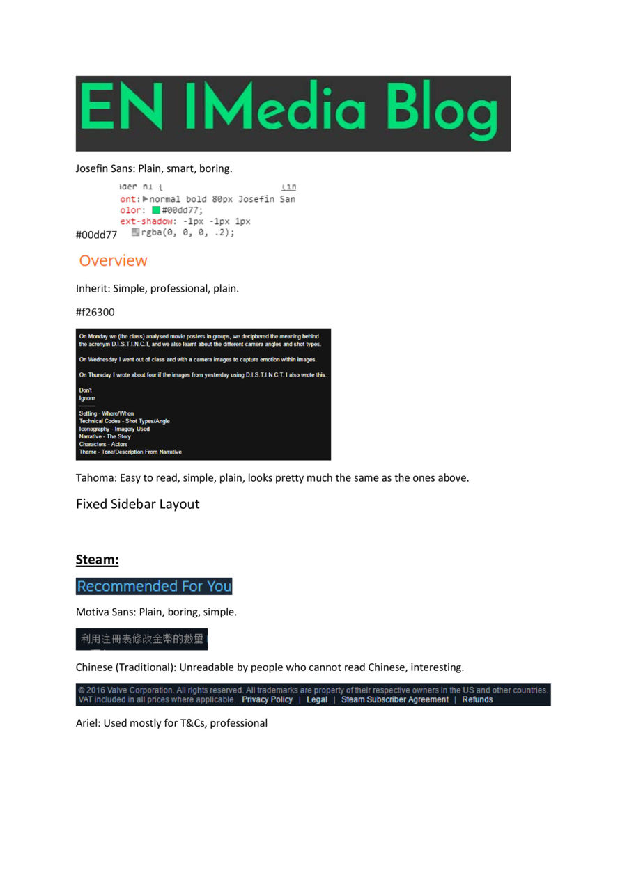 Fonts & Hex Colors & Layouts by Tyler Anderson - Flipsnack