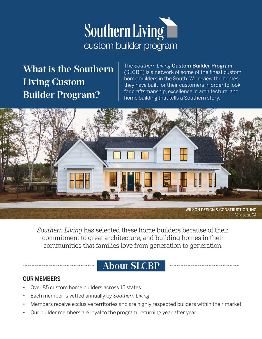 Southern Living Custom Builder Program Flyer 2021 by Southern Living ...