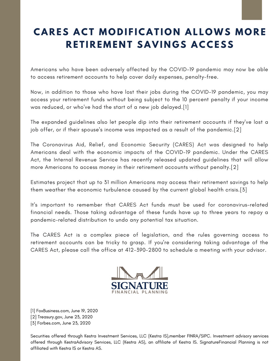 CARES Act Article - 2020-07-30 by Signature Wealth - Flipsnack