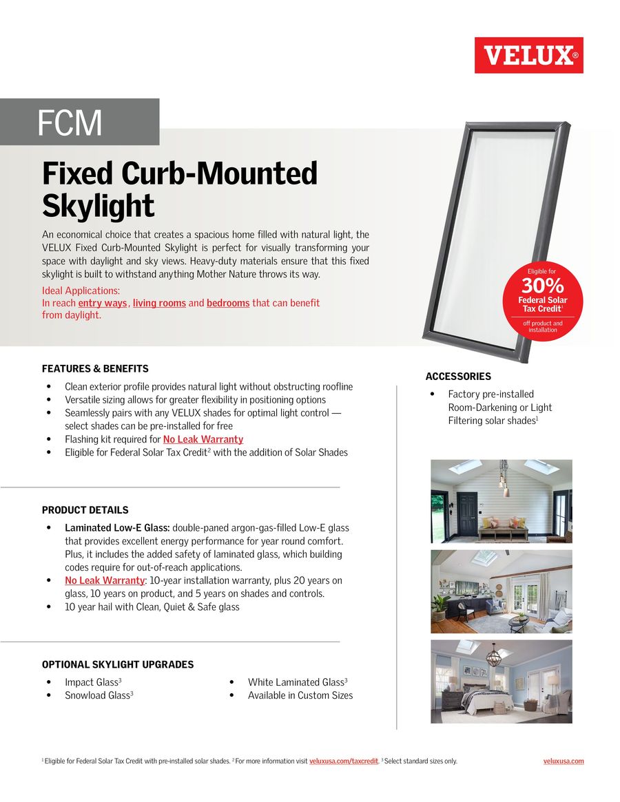 Flyer-FCM Sales Sheet-v-5064-0223 by VELUX Skylights