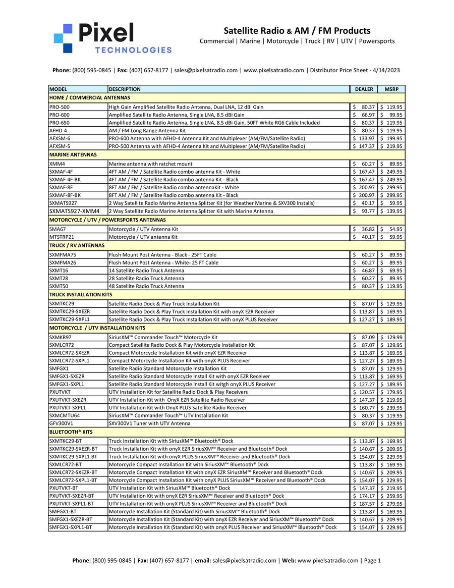 Pixel Dealer Price Sheet Q3 2023 by Matt Moffett - Flipsnack