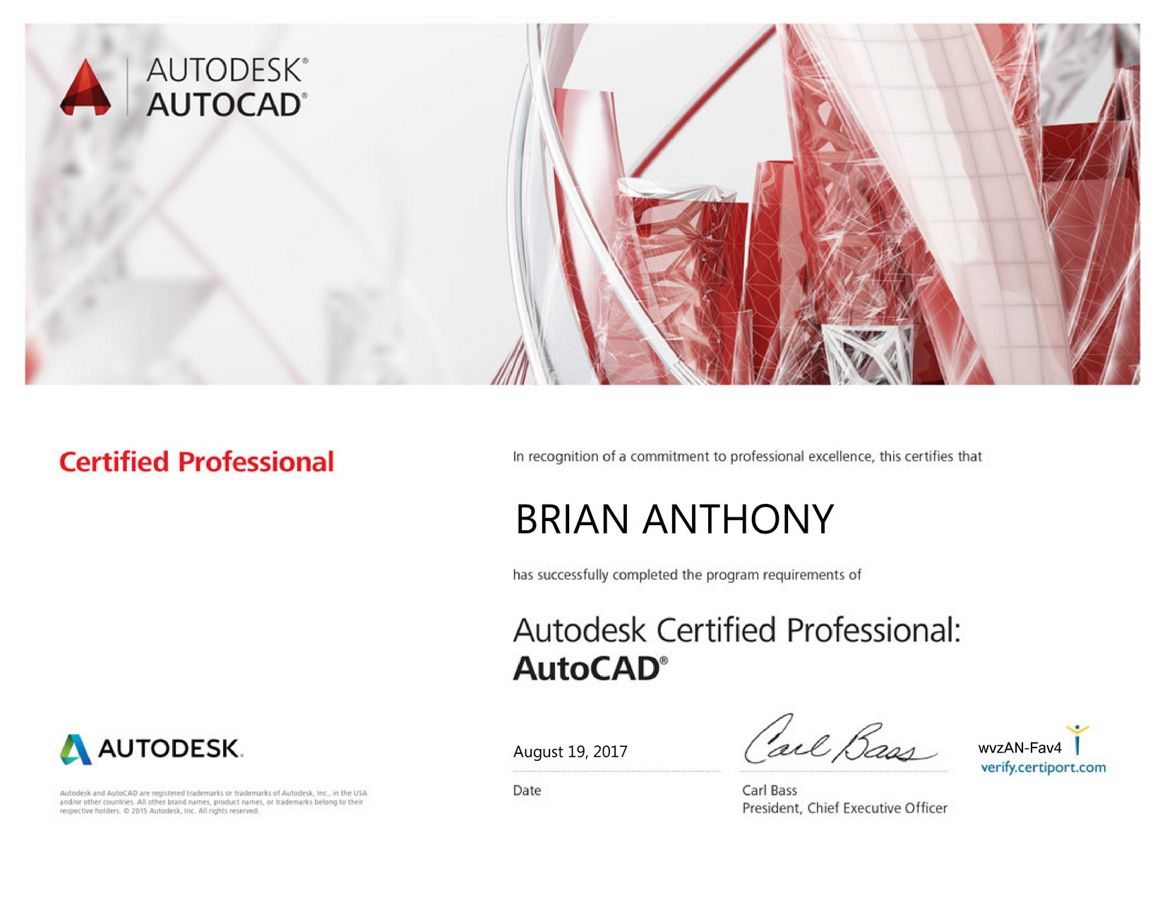 Certificate AutoCAD by Brian Anthony - Flipsnack