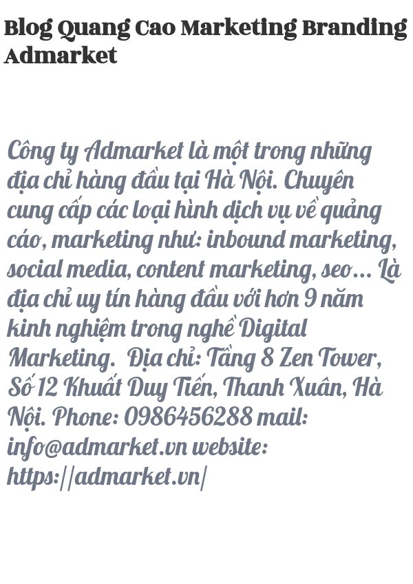 Blog Quang Cao Marketing Branding Admarket by Blog quảng cáo, marketing ...