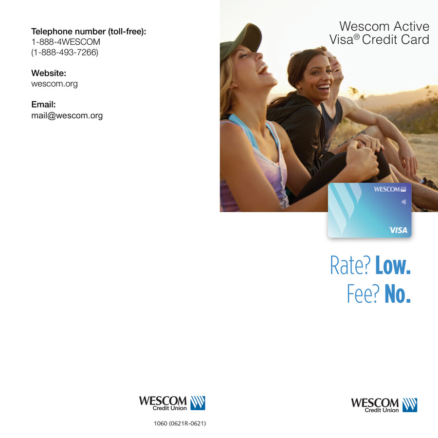 Wescom Active Visa Credit Card Brochure by Wescom Financial