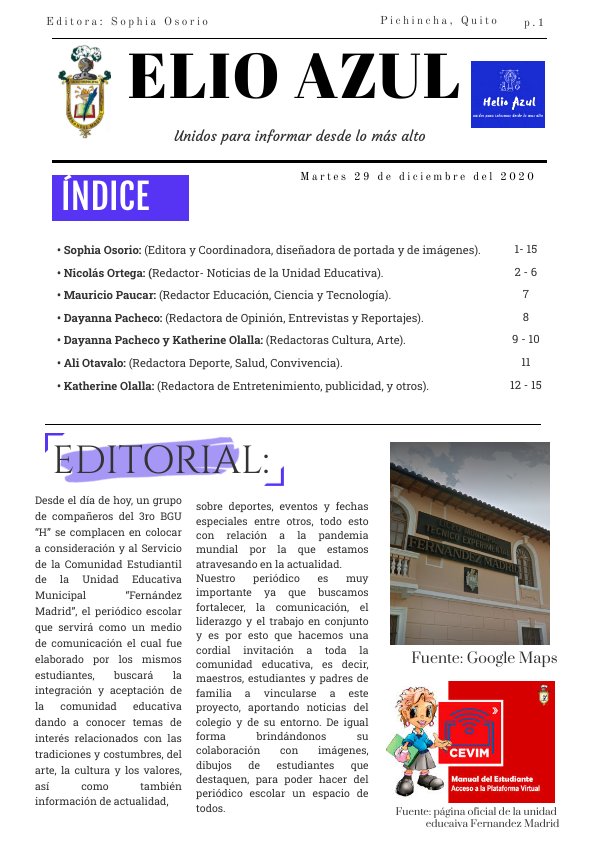 Periódico Estudiantil 2020-2021 by Sophia Osorio - Flipsnack