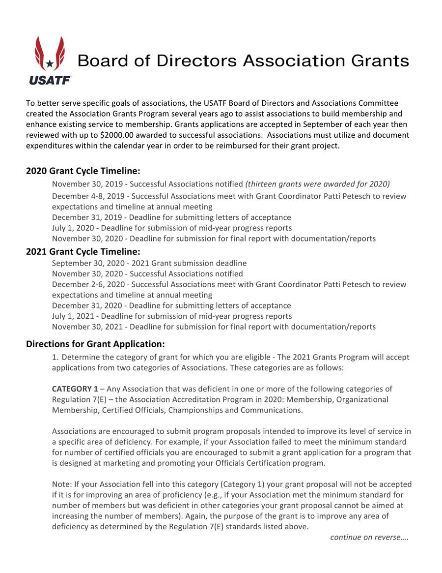 Board of Directors Association Grants information - FINAL by sarah ...