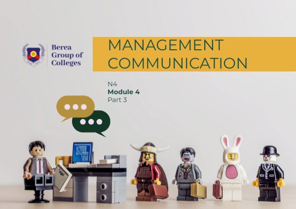 Management Communication N4 Module 4 Part 3 by E-Publishing - Flipsnack