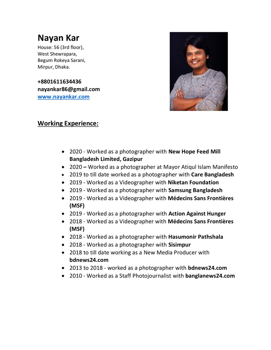 Resume of Nayan Kar by Nayan - Flipsnack