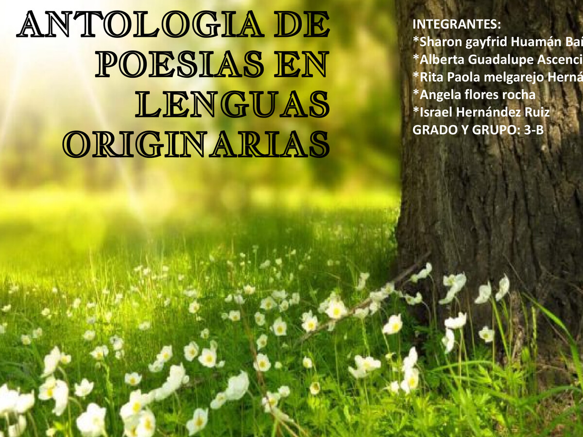 Antología de poesías en lenguas originarias (1) by Hmsh Hmsh - Flipsnack