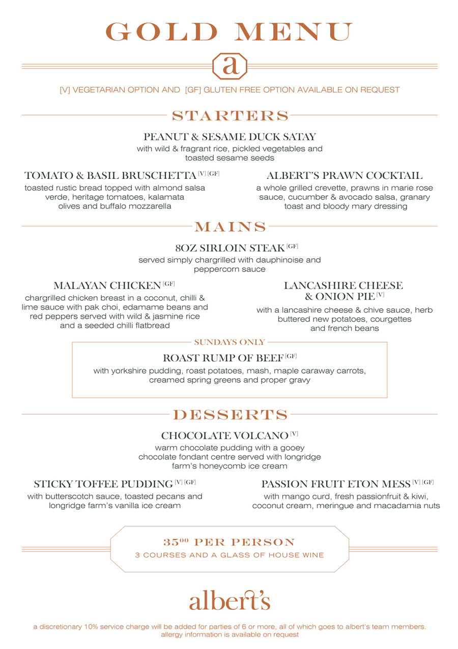Alberts Restaurant Party Menus by Brian Chaplain - Flipsnack