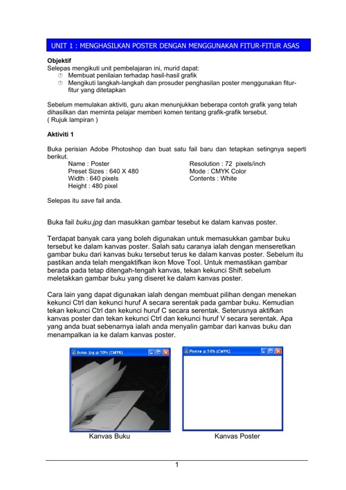 Modul Membuat Poster by Yasnim Abu Yazit - Flipsnack