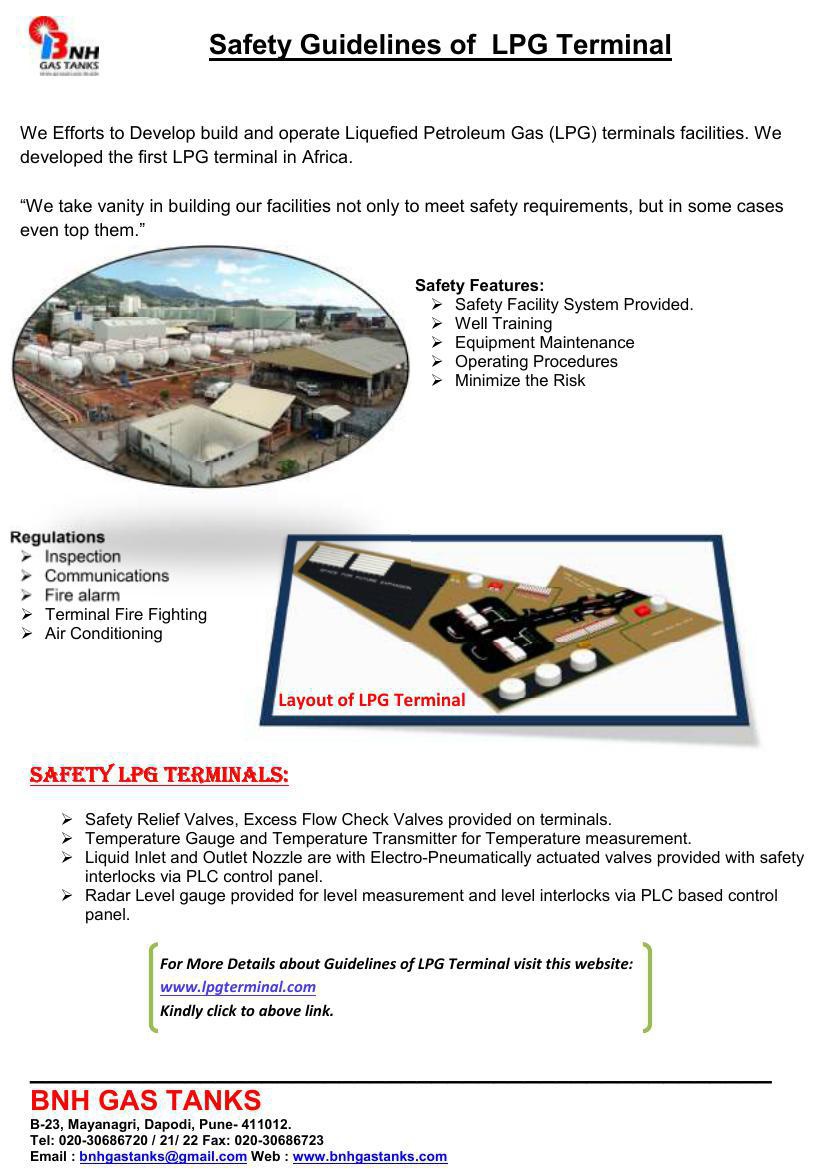 LPG Terminal.......Safety Guidelines of LPG Terminal by LPG Tank ...