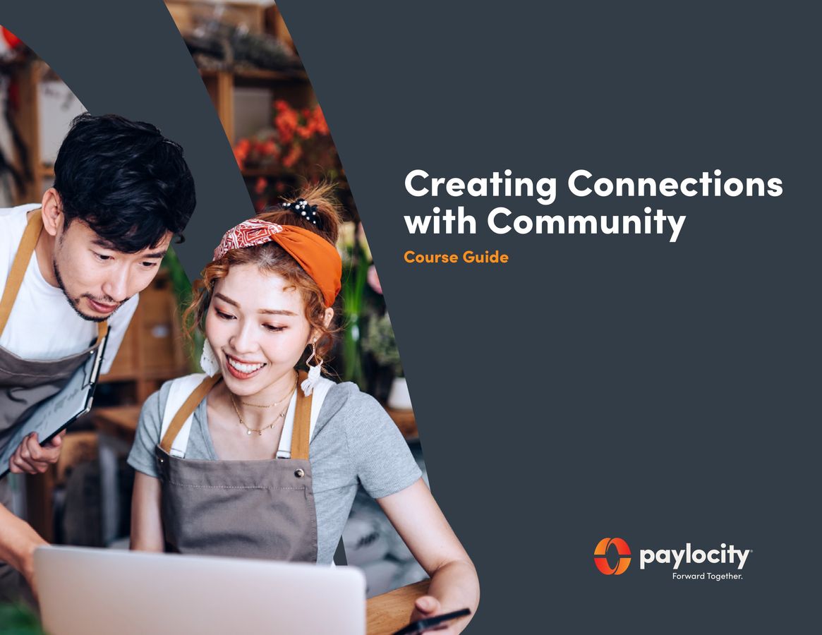 Creating Connections With Community: Course Guide by Paylocity - Flipsnack