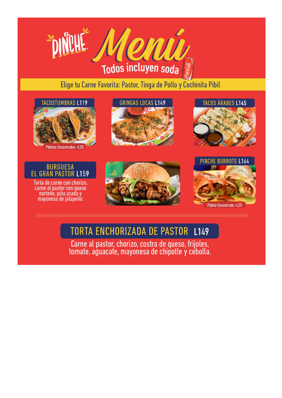 Menú - El Pinche Honduras by - Flipsnack