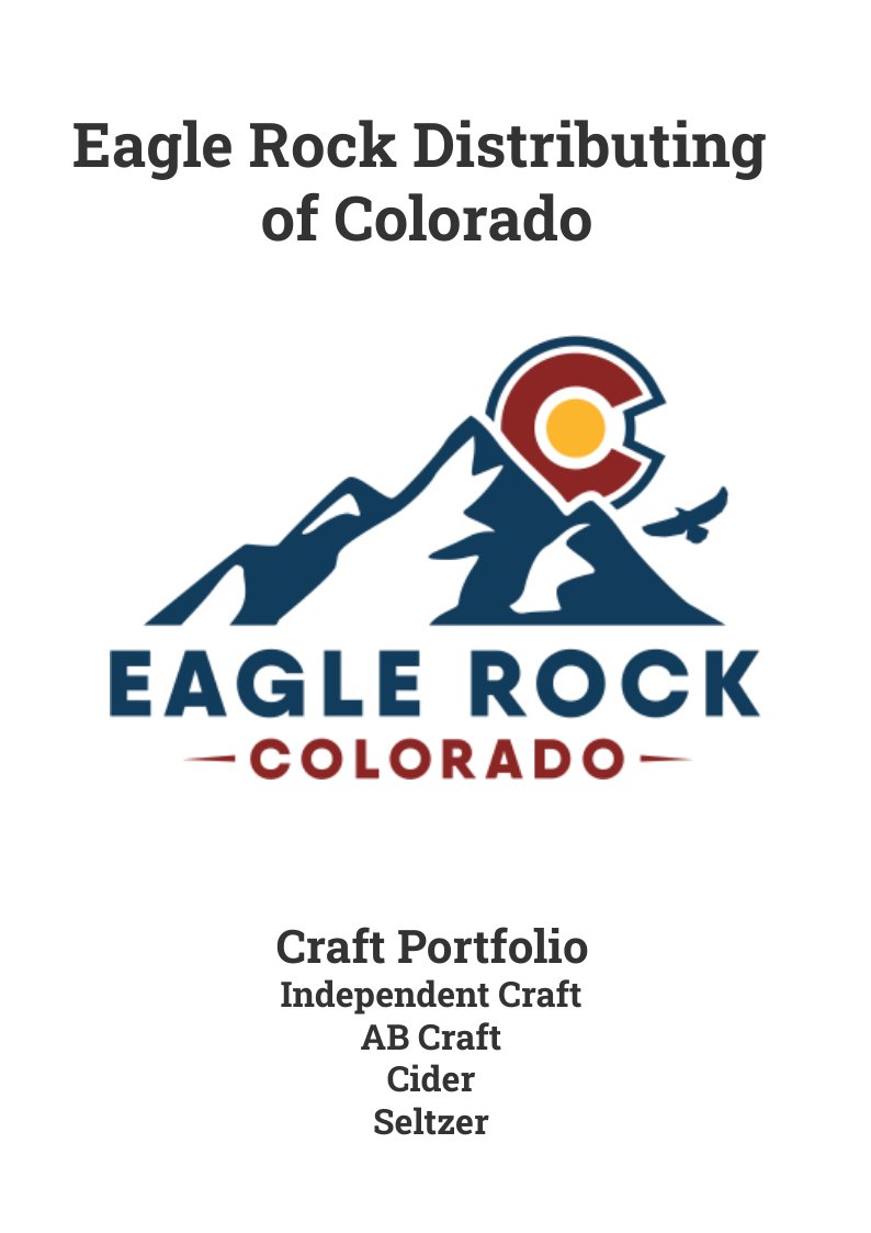 Eagle Rock Dist. of CO Craft Portfolio by Abby - Flipsnack