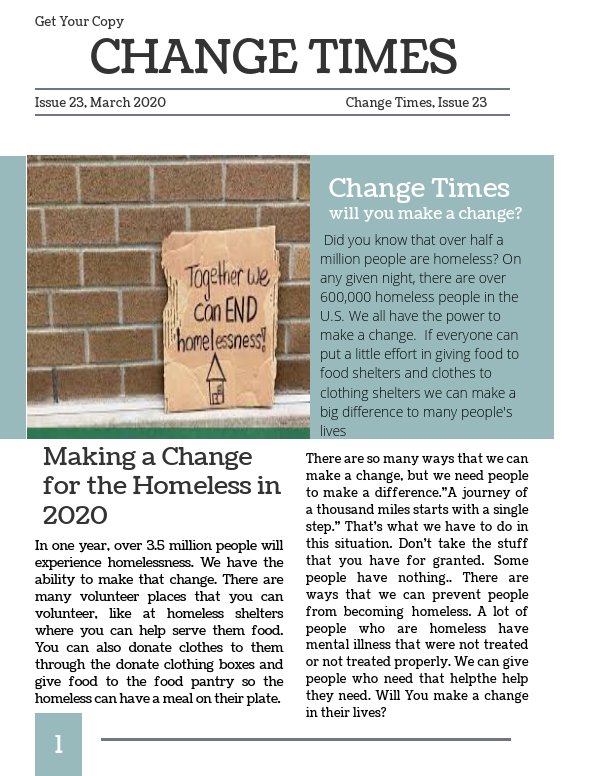 Copy of Make A Change For The Homeless by Liana Randall - Flipsnack