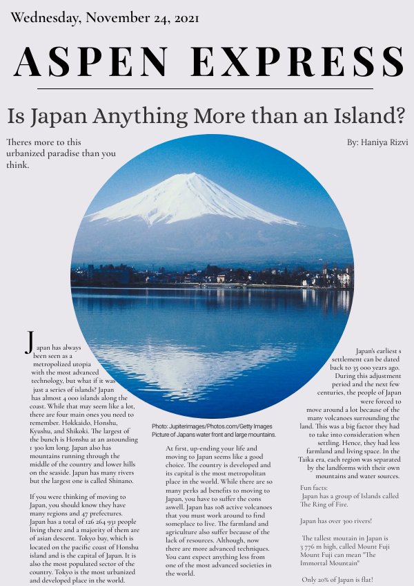 Japan landforms newspaper good copy by... - Flipsnack