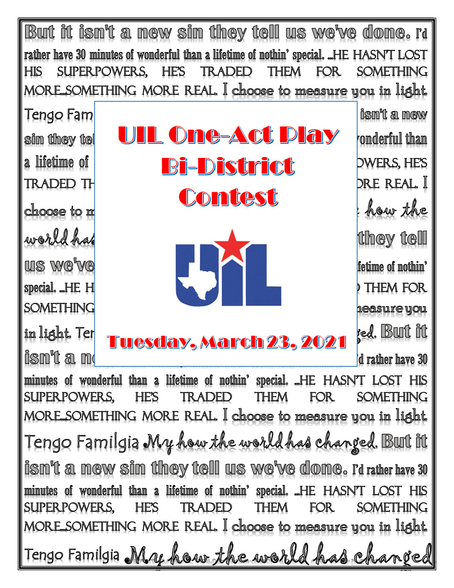 2021 UIL One-Act Play Bi-District Program by - Flipsnack