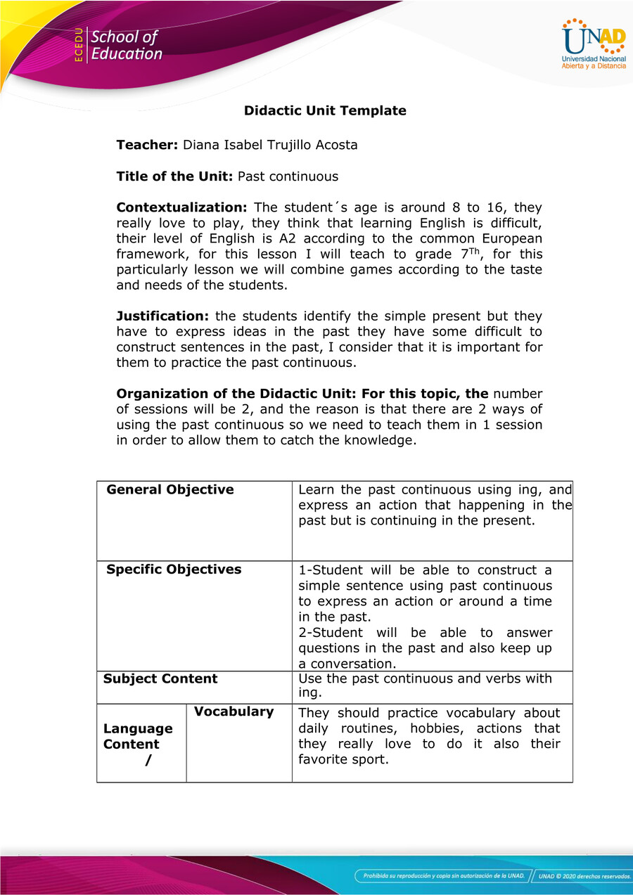 Didactic Unit Template-Diana Trujillo by Diana - Flipsnack