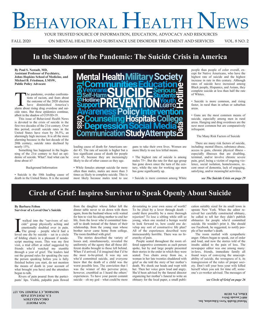 Behavioral Health News Fall 2020 Issue by Mental... - Flipsnack
