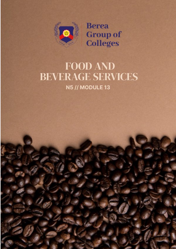 Food and Beverages N5 - Module 13 by E-Publishing - Flipsnack