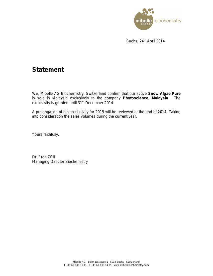 SOLE AGENT LETTER by... - Flipsnack