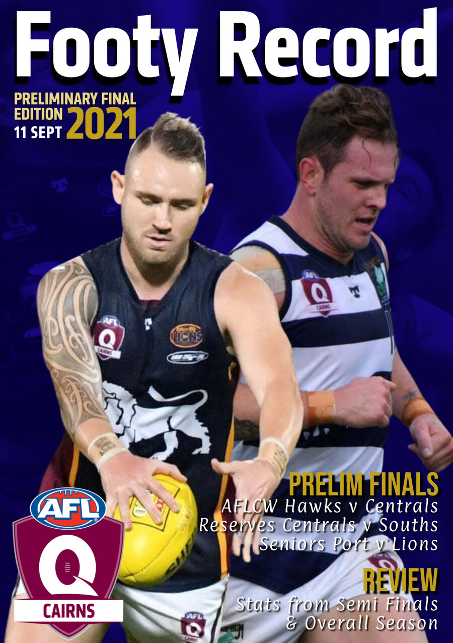 Footy Record Prelim Final 2021 by AFLCairns - Flipsnack