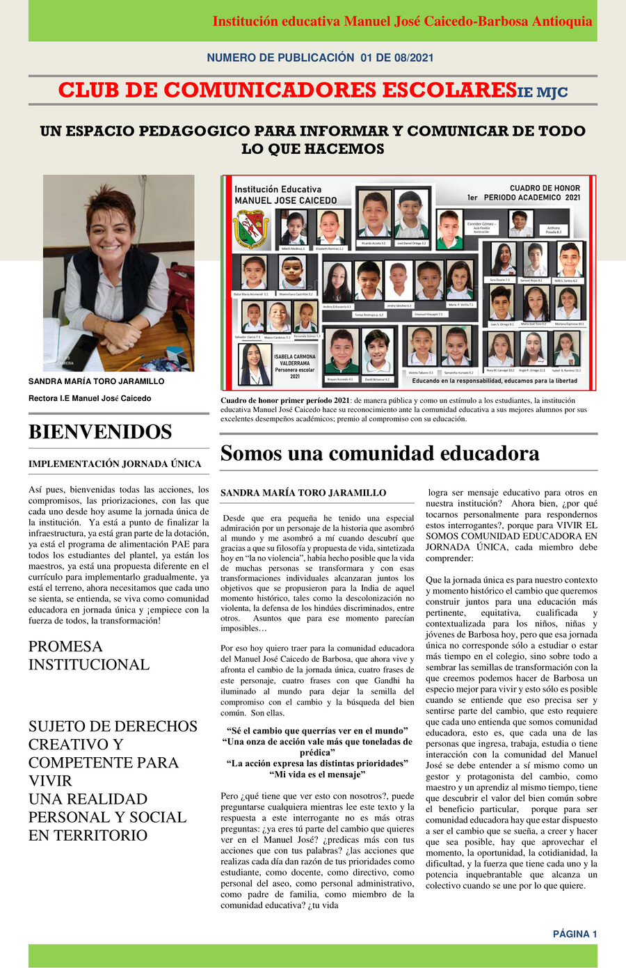 PERIODICO ESCOLAR DIGITAL/ AGOSTO 2021 by VICTOR... - Flipsnack