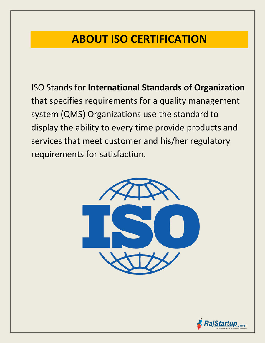 A Complete PDF of ISO certification by RAJ STARTUP - Flipsnack