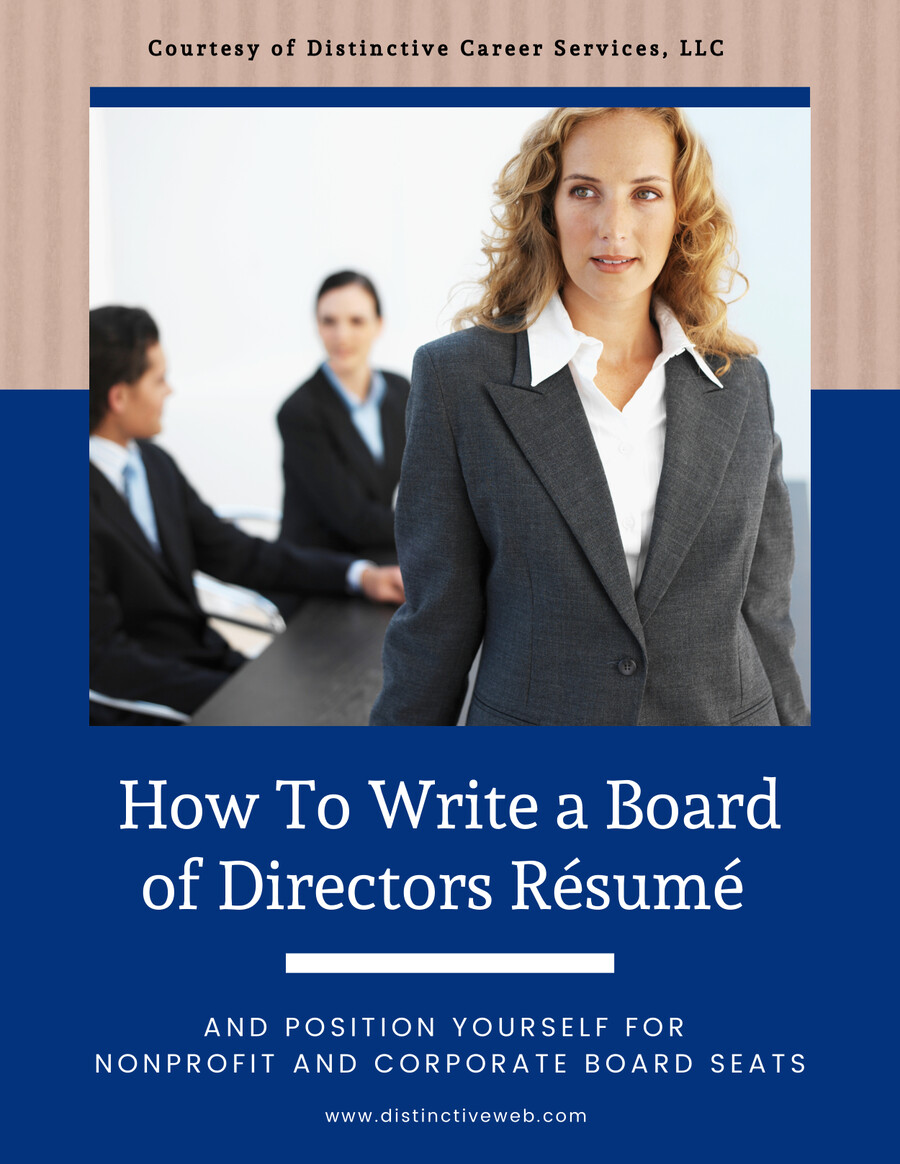 Board of Directors Resume Writing by Michelle Dumas - Flipsnack