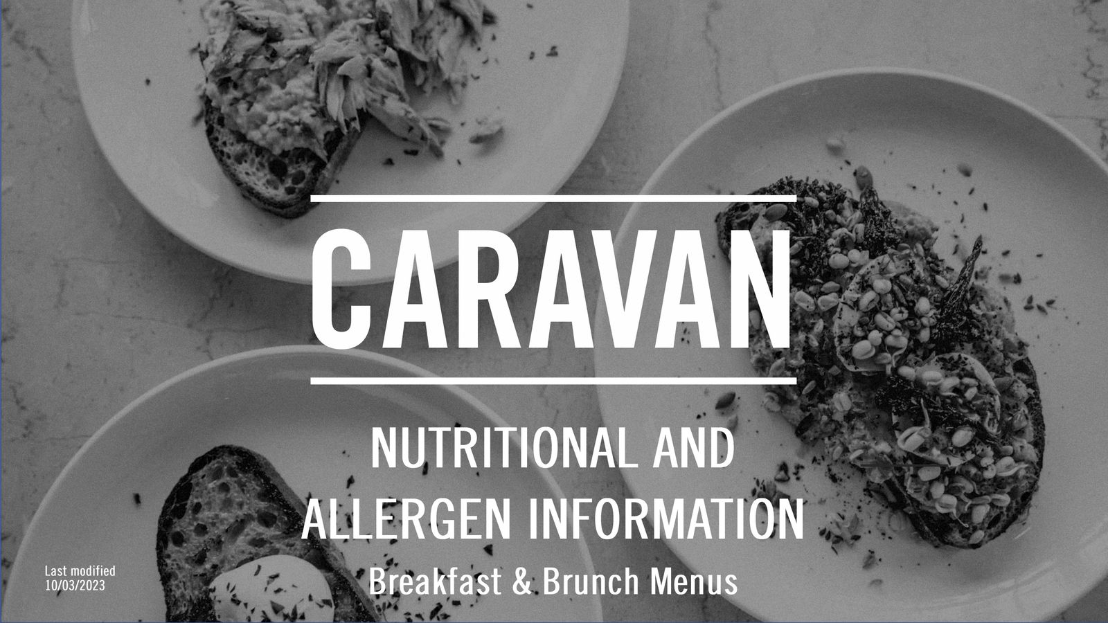 Caravan Breakfast & Brunch Allergy Matrix - Spring 2023 by Caravan ...