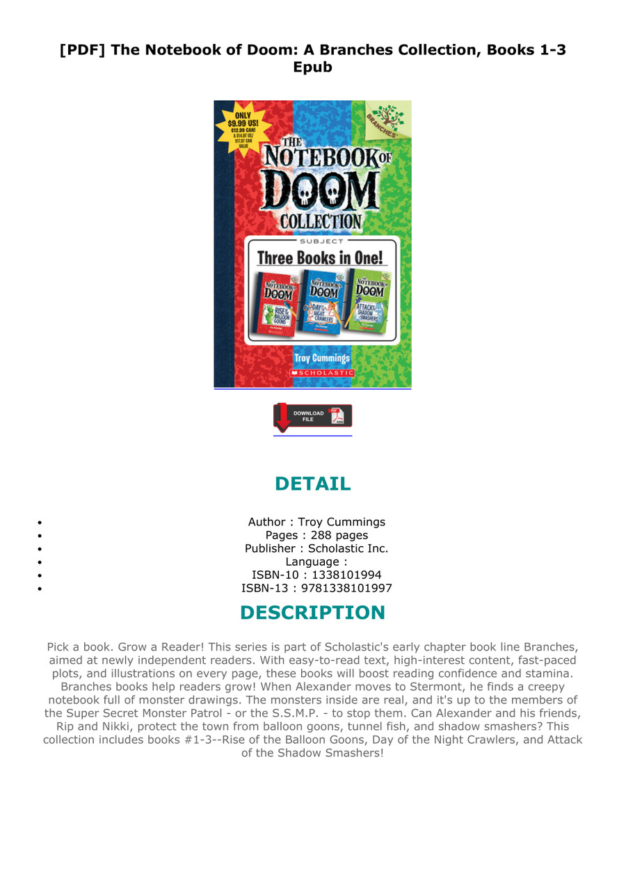 [PDF] The Notebook of Doom: A Branches Collection, Books 1-3 by ...