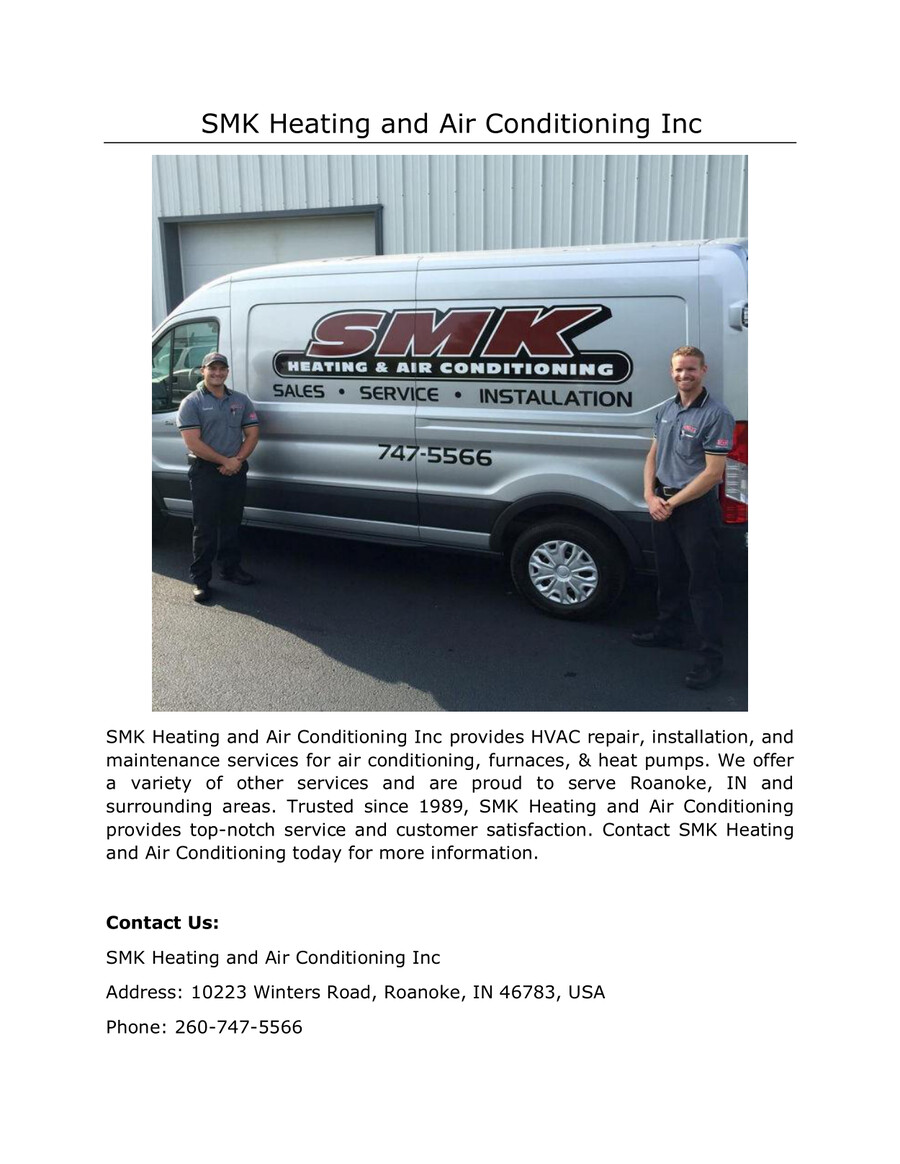SMK Heating and Air Conditioning Inc by... - Flipsnack