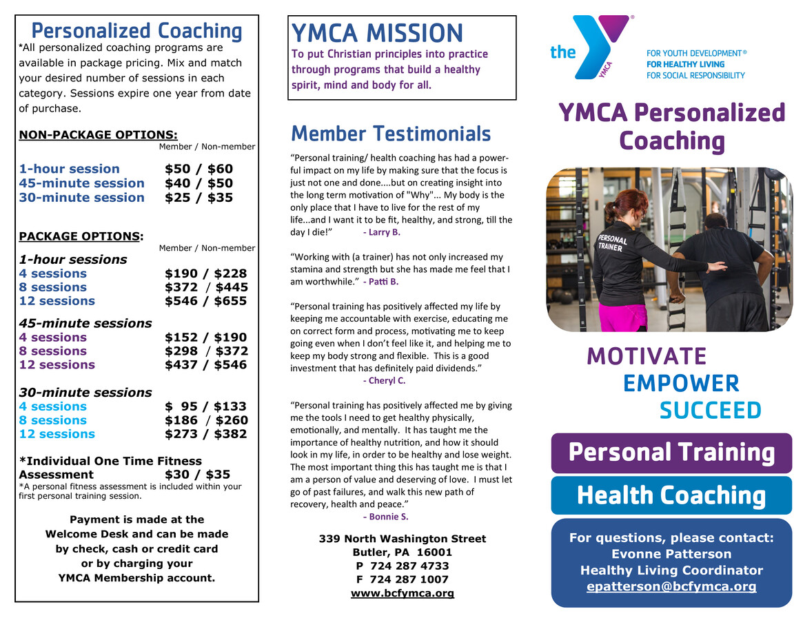2021 Personalized Coaching Brochure by BCFYMCA - Flipsnack