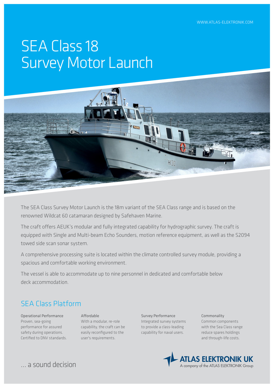 SEA Class 18 Survey Motor Launch Workboat Data Sheet by AEUK - Flipsnack