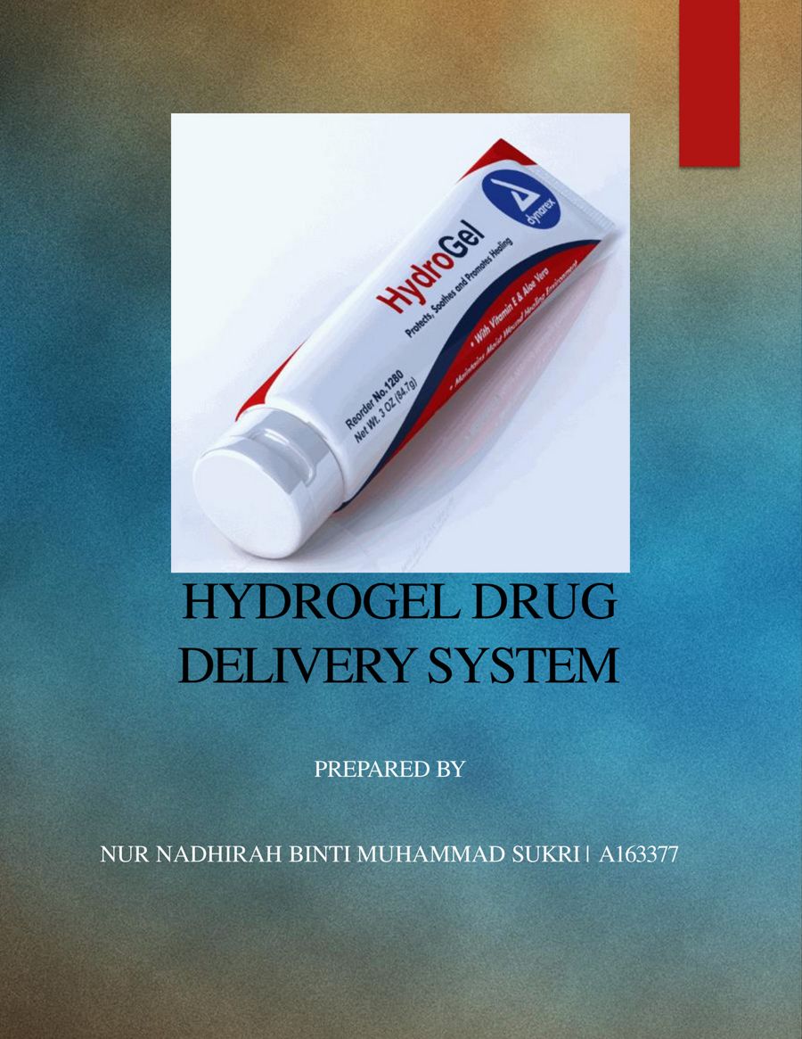 HYDROGEL DRUG DELIVERY SYSTEM by naddymagazine - Flipsnack