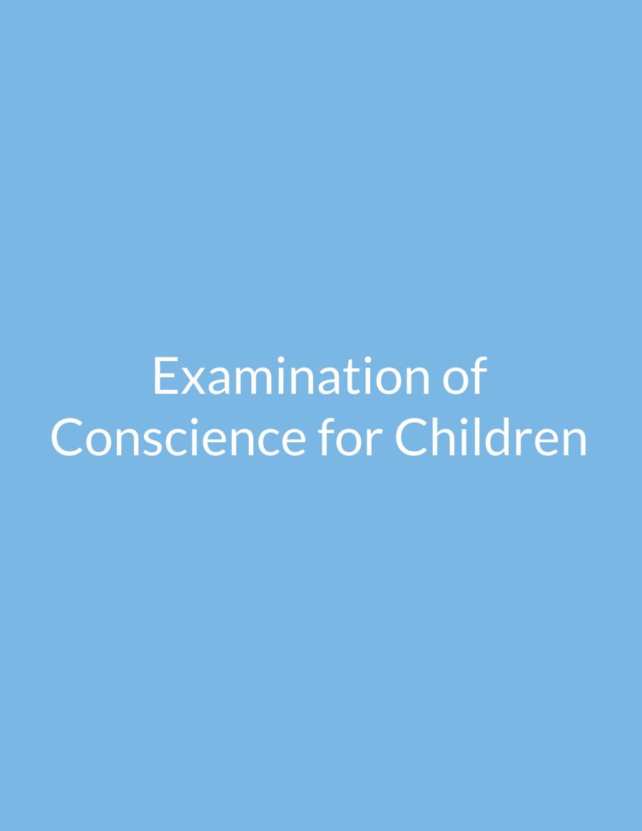 Examination of Conscience for Children by... - Flipsnack