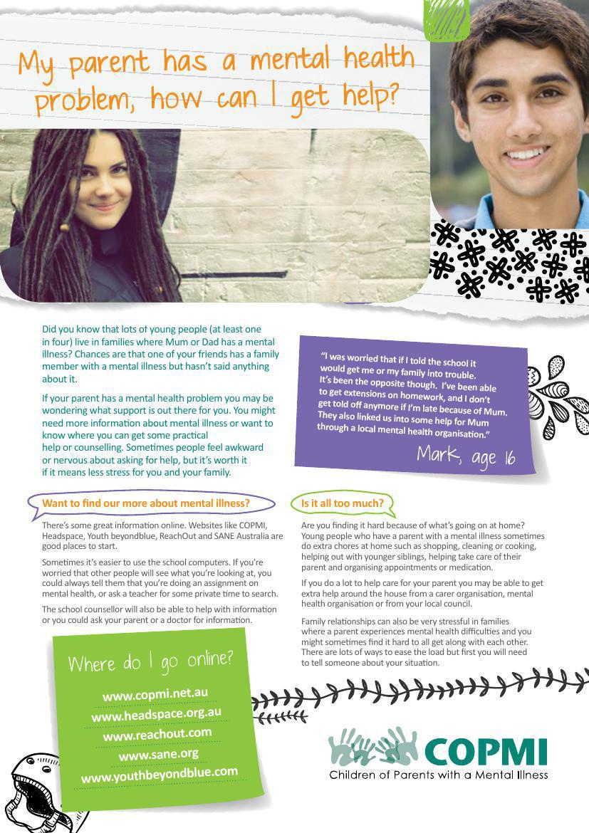 My parent has a mental illness, how can I get help? by Emerging Minds ...