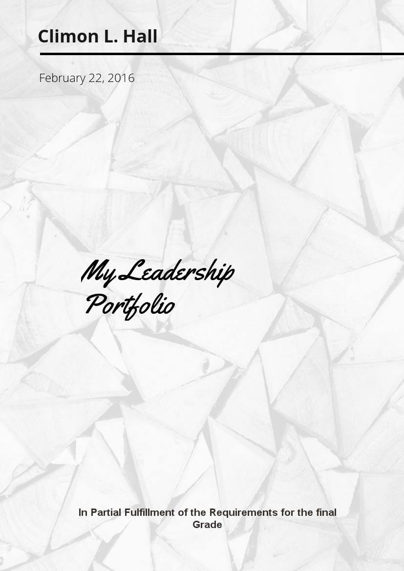 My Leadership Portfolio by climonhall - Flipsnack