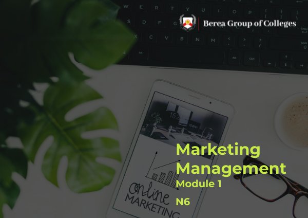 MARKETING MANAGEMENT N6 module by E-Publishing - Flipsnack