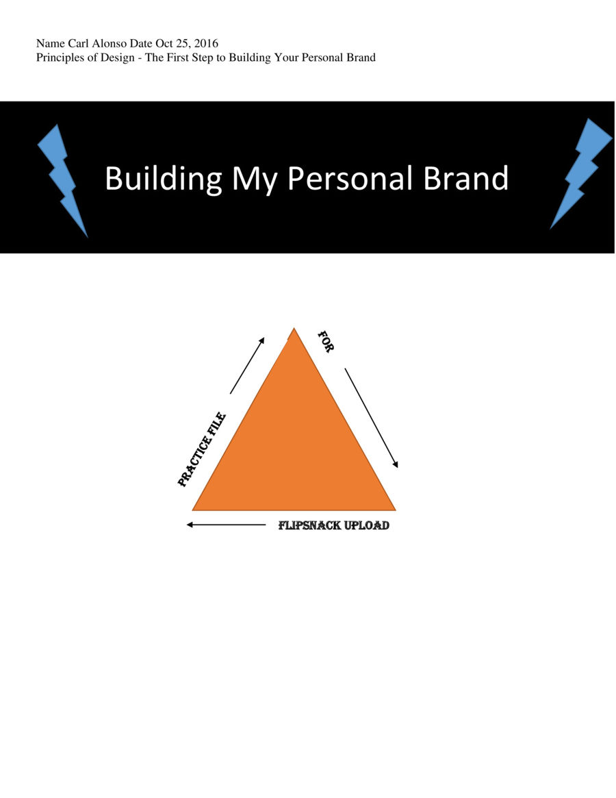 Building Your Personal Brand Handout (Carl Alonso) by Cj Alonso - Flipsnack