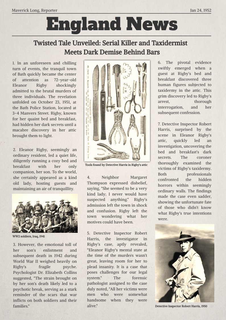 Maverick Long - Final Version - Newspaper Article by Maverick Long ...